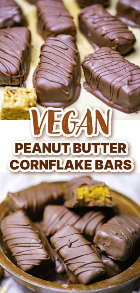 Vegan Peanut Butter Cornflake Bars (No-Bake, 6 Ingredients)