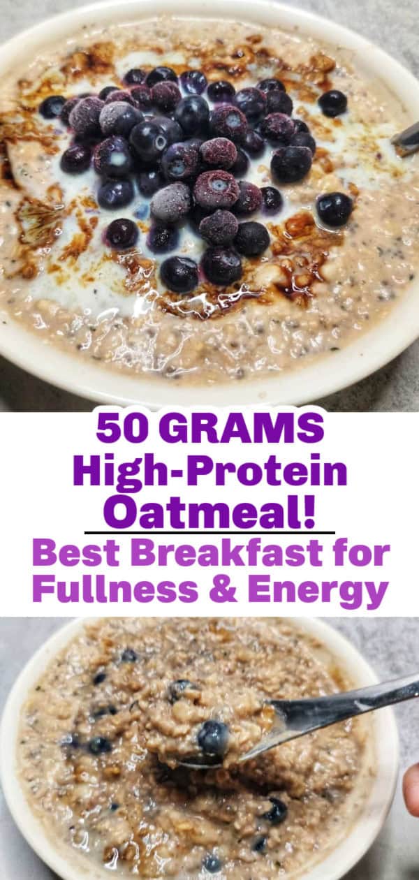 High-Protein Oatmeal (50g Protein) - Daily Vegan Meal